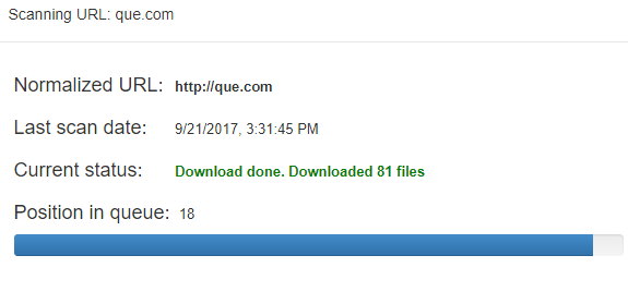 QUE.com QUE.com.Quttera.scanning